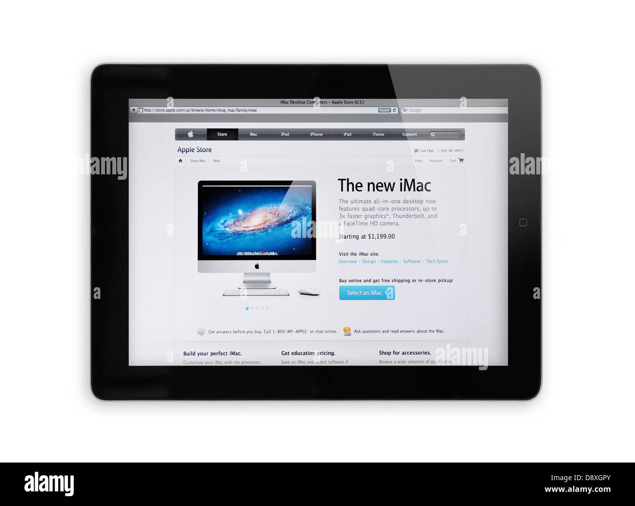 Apple website on iPad Stock Photo - Alamy