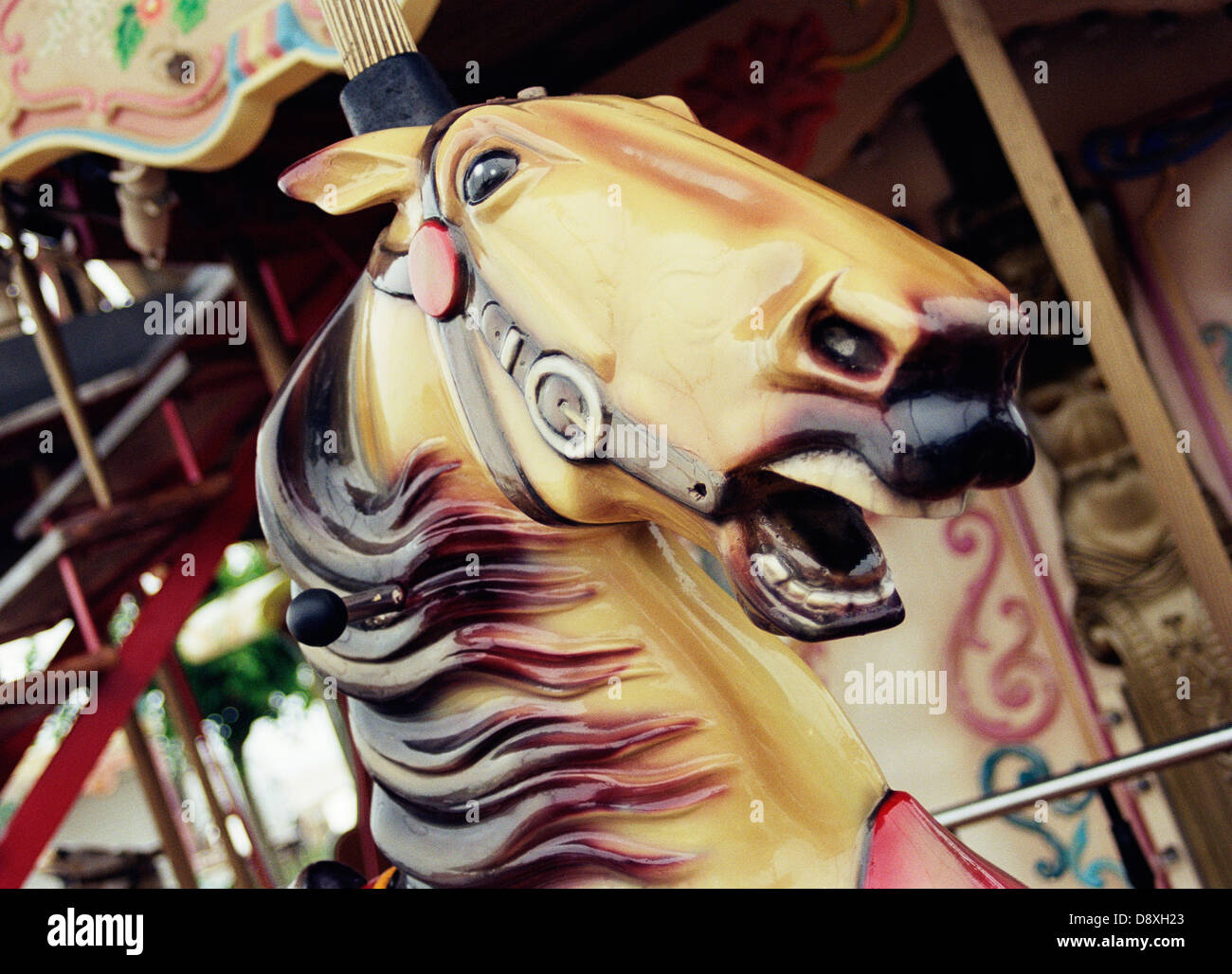 Detail of a merry-go-round Stock Photo - Alamy