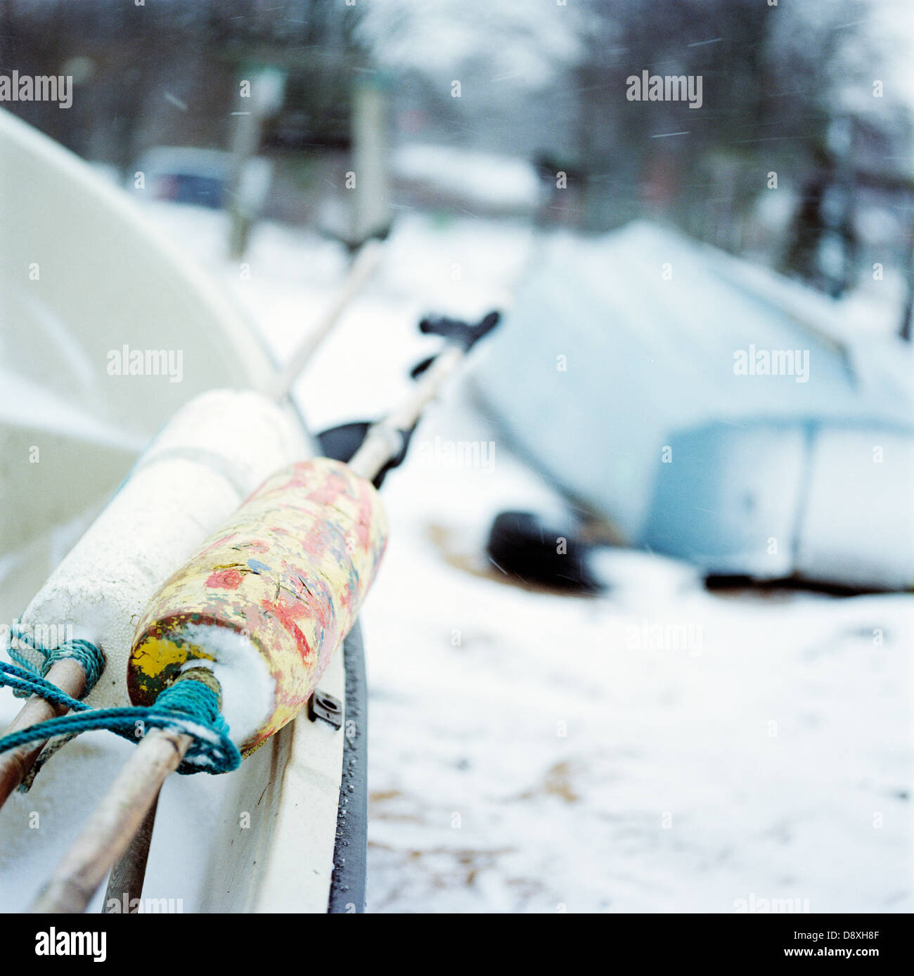 Snow on rowing boats hi-res stock photography and images - Alamy
