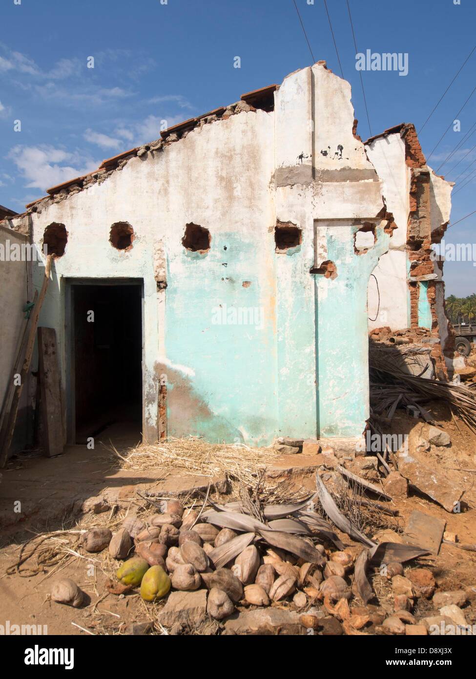 Feb 13, 2013 - Bellur, Karnataka, India - Demolished walls of a ...