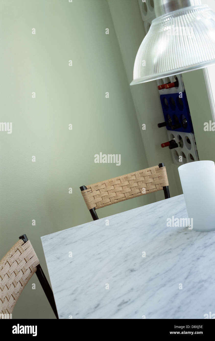 Lamp over marble table Stock Photo - Alamy
