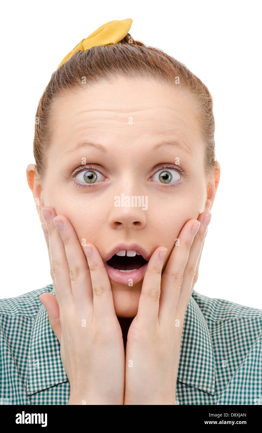 a woman's face with an interested eye toward Stock Photo - Alamy