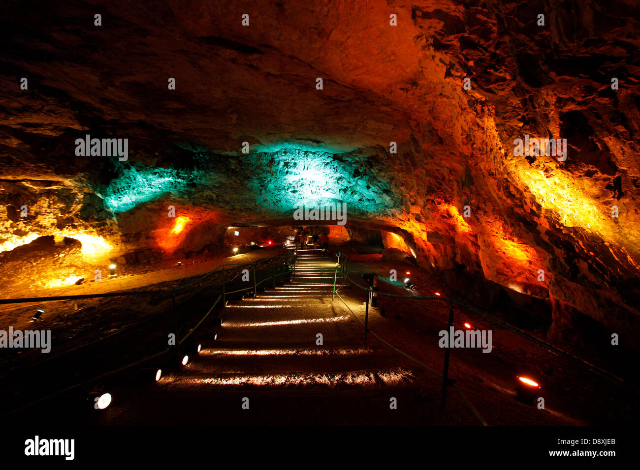 View inside Zedekiah's Cave or Zedekiyahu's Cave also called Solomon's ...