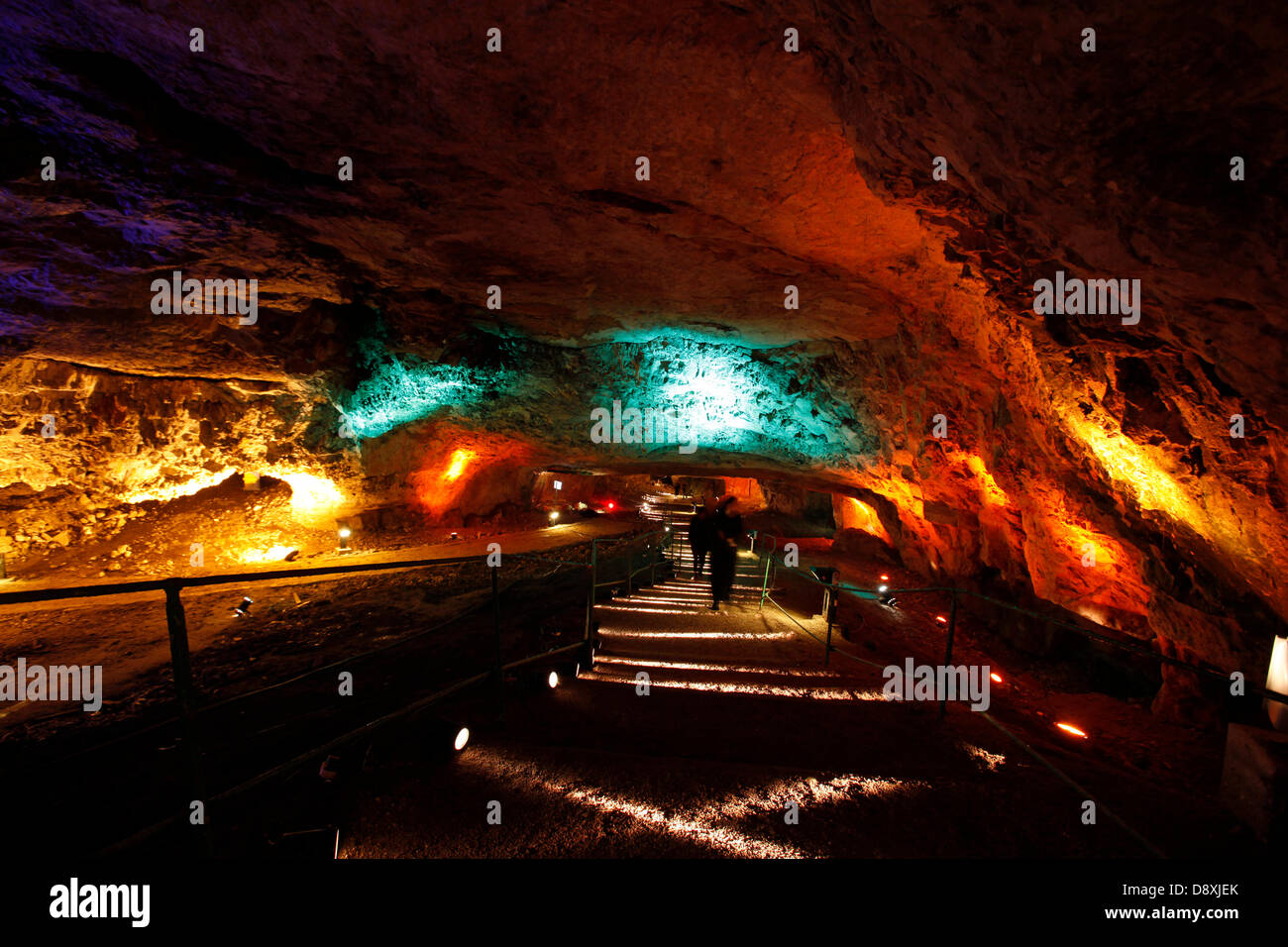 View inside Zedekiah's Cave or Zedekiyahu's Cave also called Solomon's ...