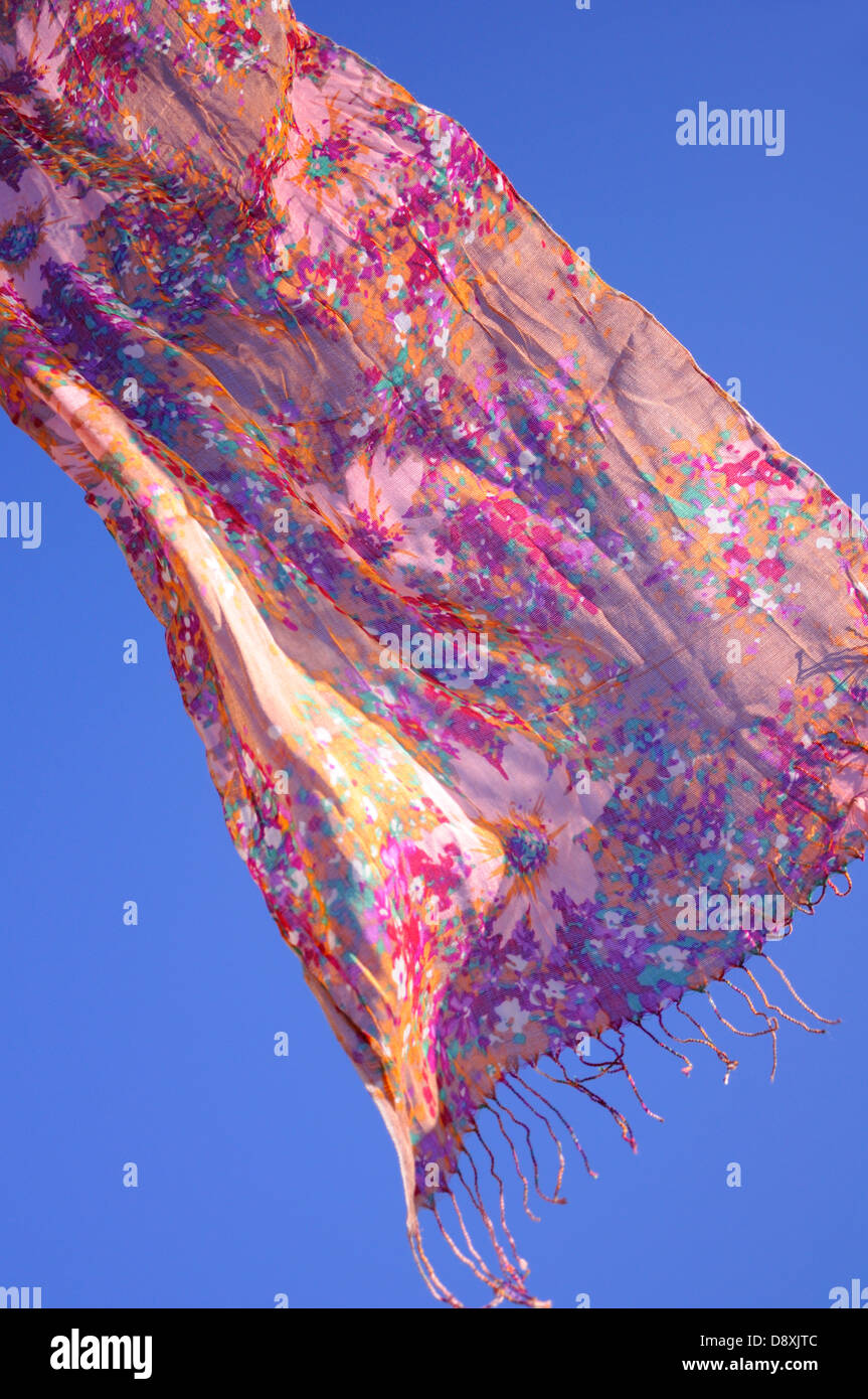 Scarf flying in the air Stock Photo - Alamy
