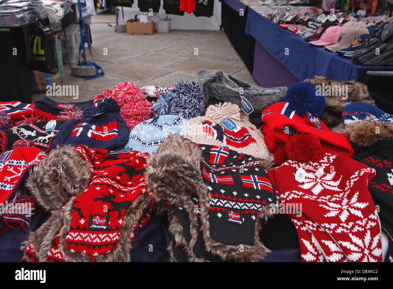 Souvenir stall in Stavenger in Norway Stock Photo - Alamy