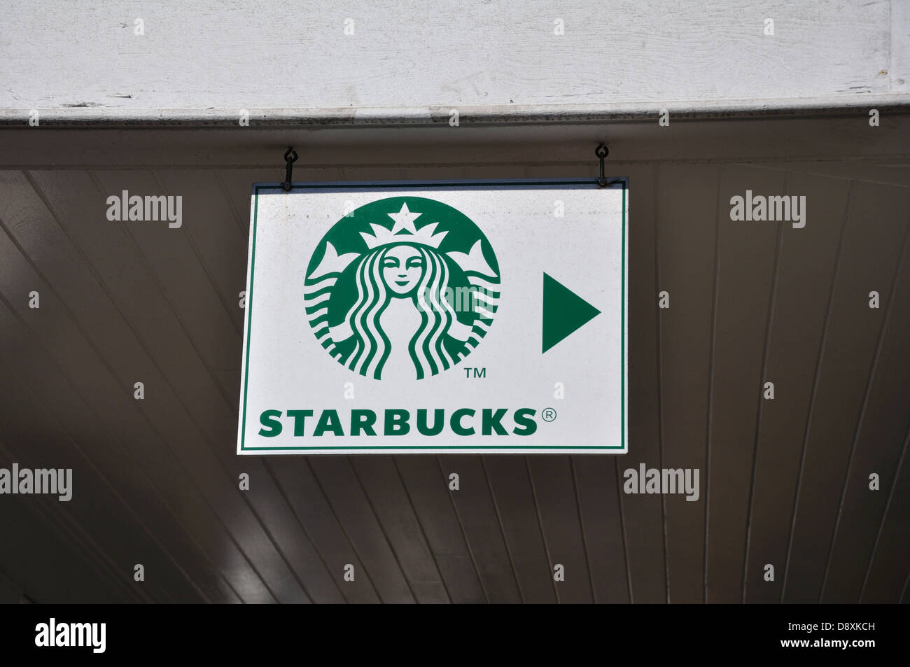 Starbucks cafe sign Stock Photo - Alamy