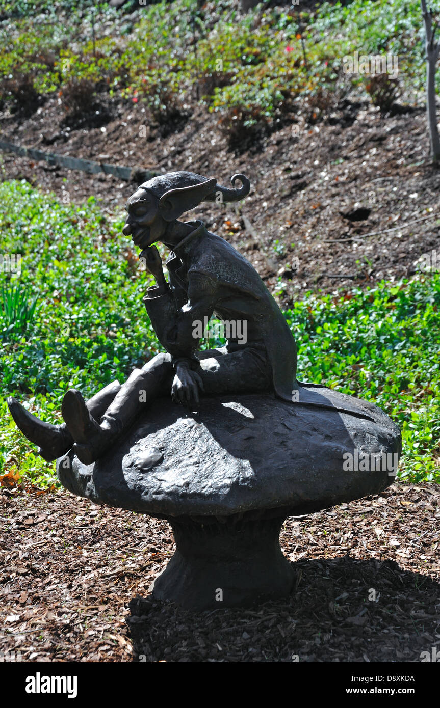 Sculpture of an elf in Highland Park, Dallas, Texas, USA Stock Photo ...
