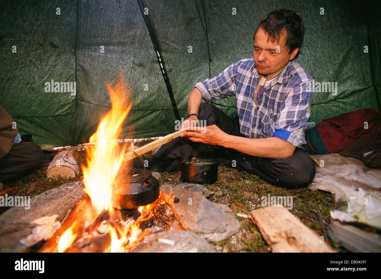 Sami tent interior hi-res stock photography and images - Alamy