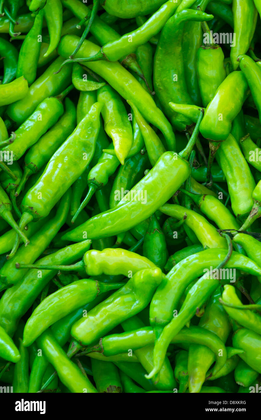 Fresh green pepper background Stock Photo - Alamy