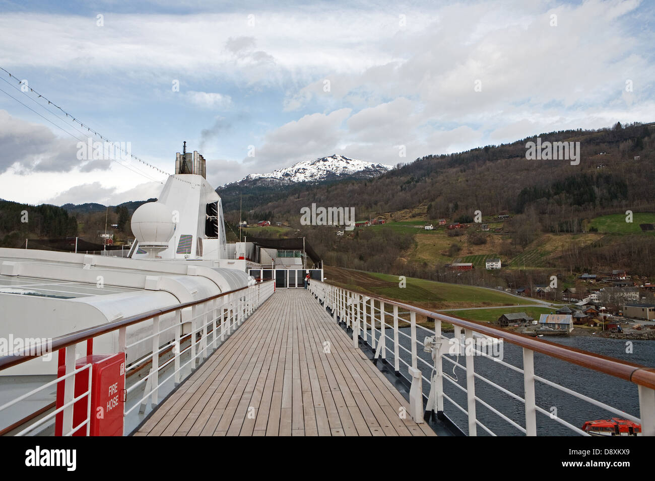 The promenade deck on Ms Ryndam, A holland America Line cruise ship in ...
