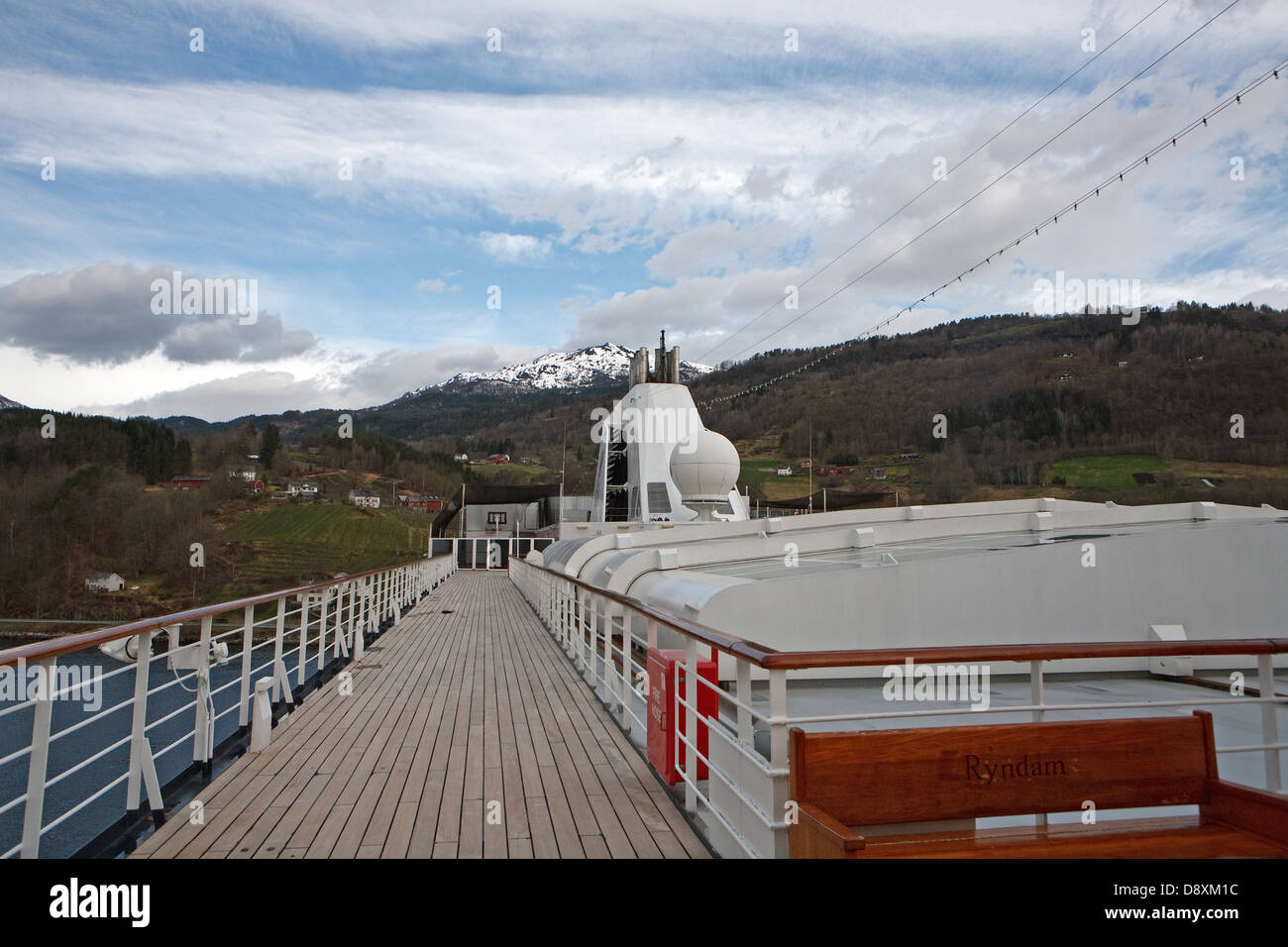 The promenade deck on Ms Ryndam, A holland America Line cruise ship in ...
