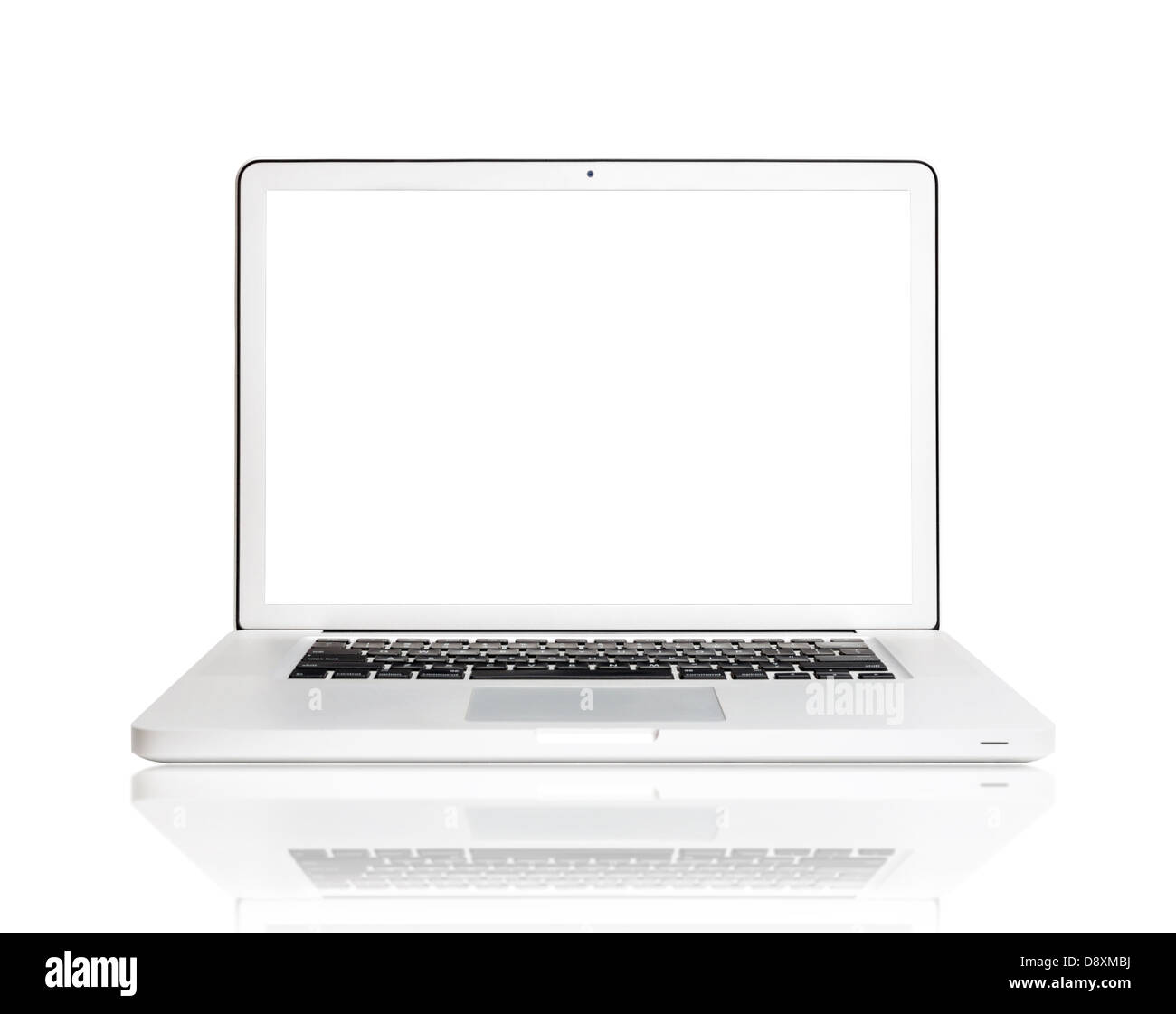 Laptop computer with blank screen Stock Photo - Alamy