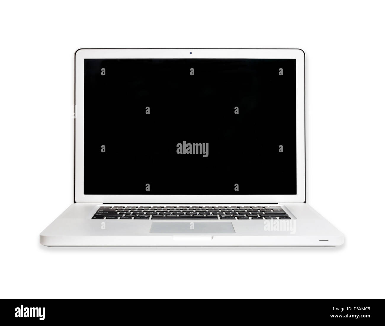 Laptop computer with blank screen Stock Photo - Alamy
