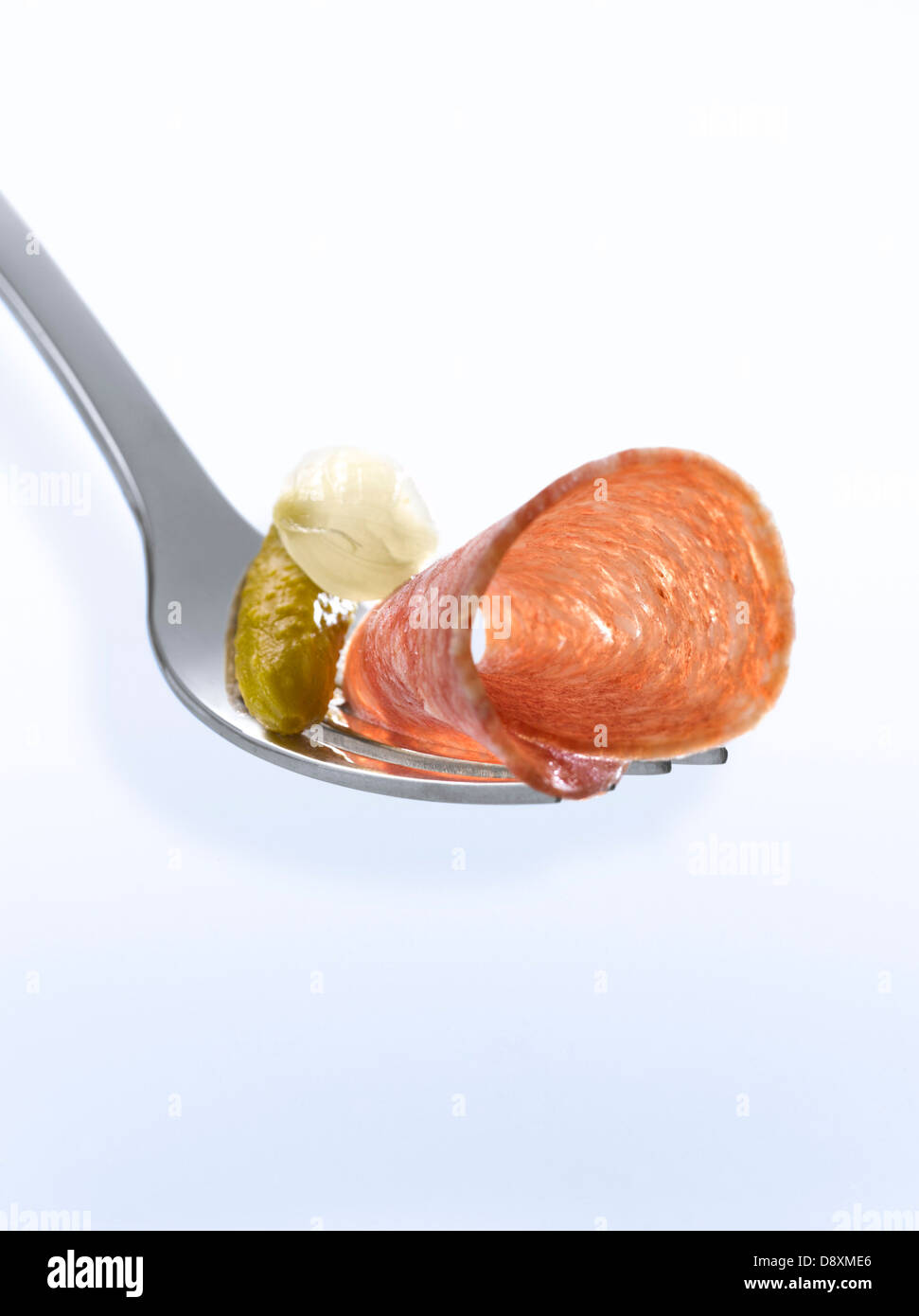 Small onion gherkin on fork hi-res stock photography and images - Alamy