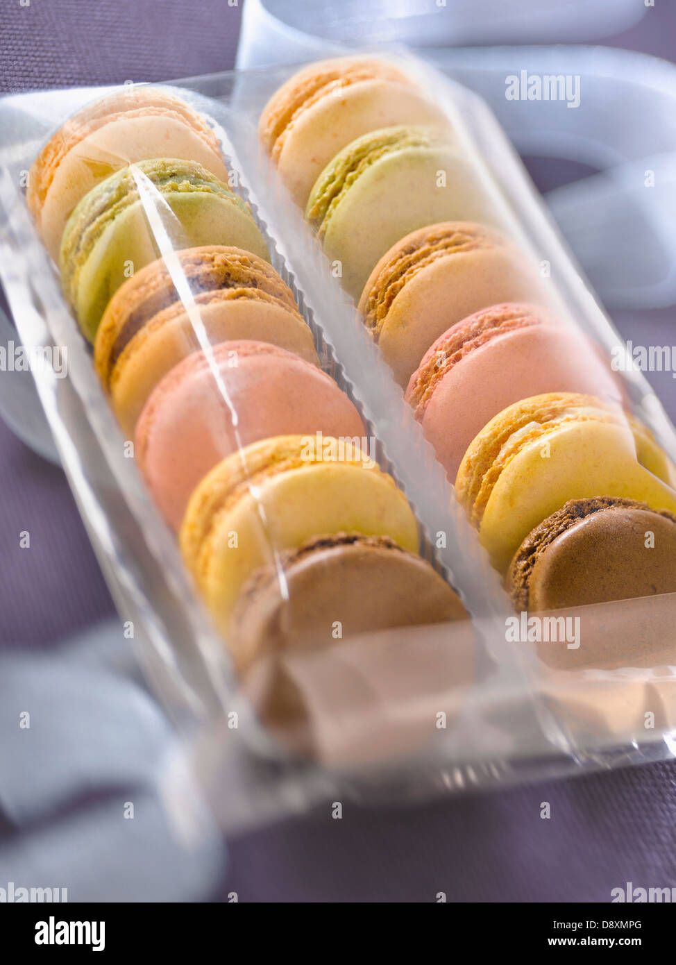Pack of assorted macaroons Stock Photo - Alamy