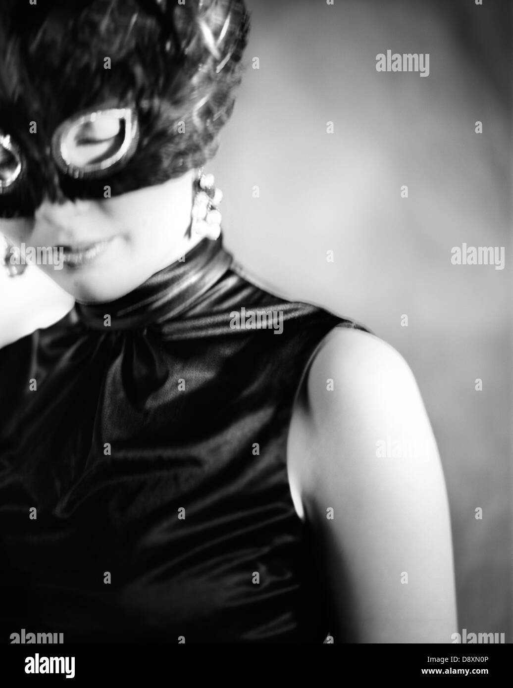 A Woman Wearing a Mask Stock Photo - Alamy