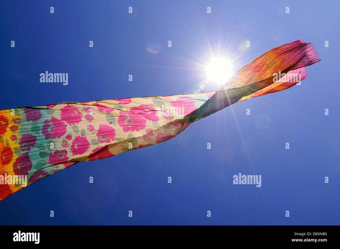 Scarf flying in the air Stock Photo - Alamy