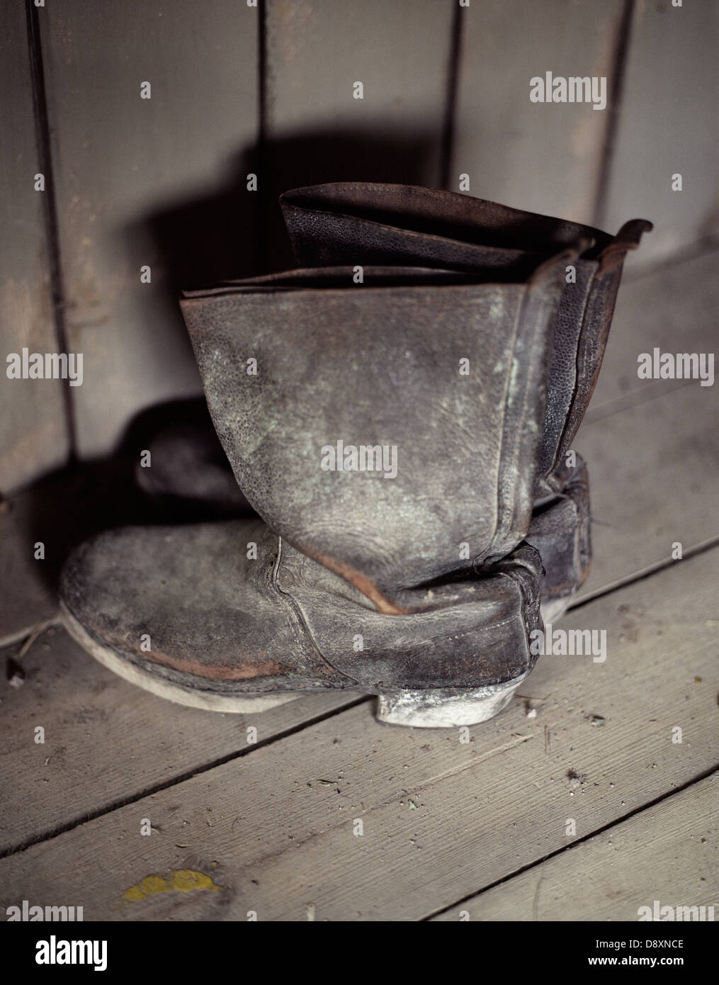 Working boots, close-up Stock Photo - Alamy