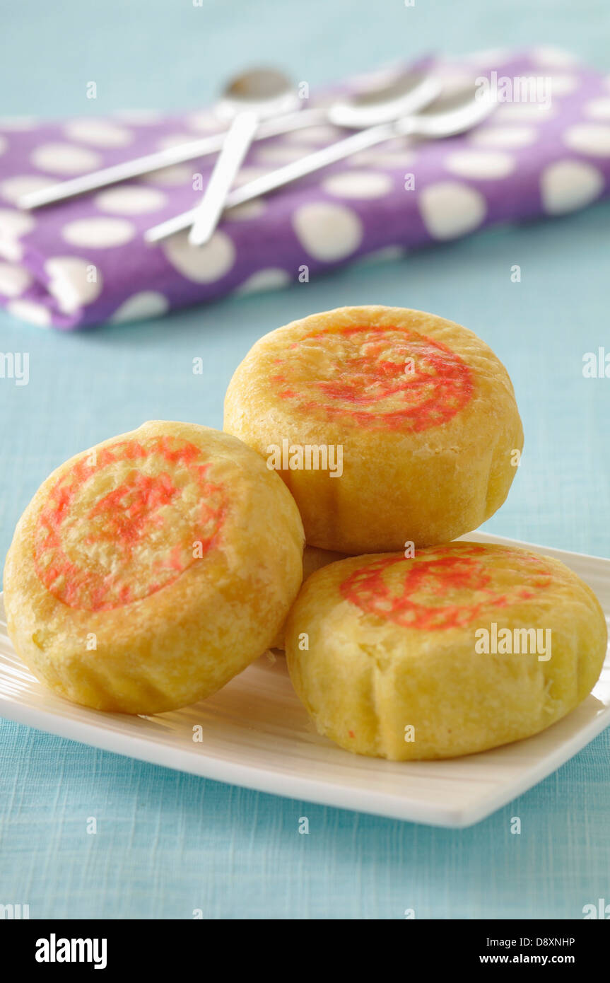 Small Asian soya cream cookies Stock Photo - Alamy