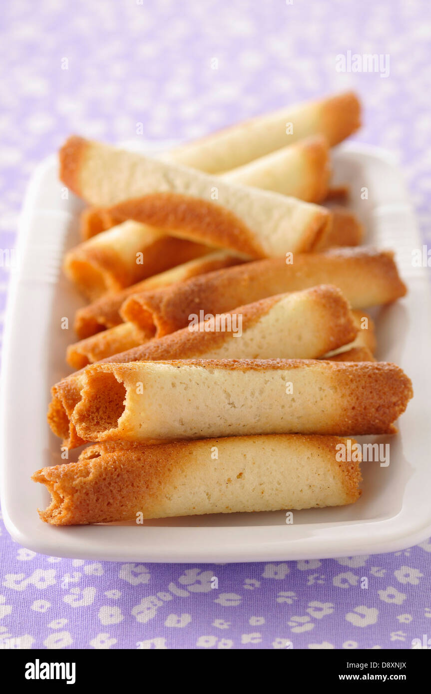 Cigarettes russes rolled biscuits Stock Photo - Alamy