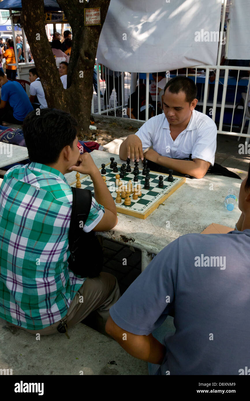 Chess Players in the Streets of Malate in Manila, Philippines Stock ...