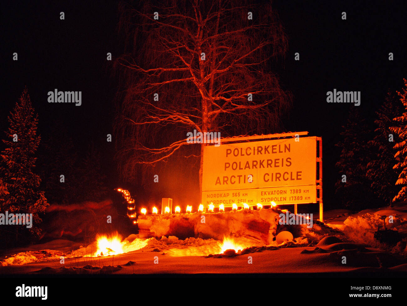 A sign: Arctic circle Stock Photo - Alamy