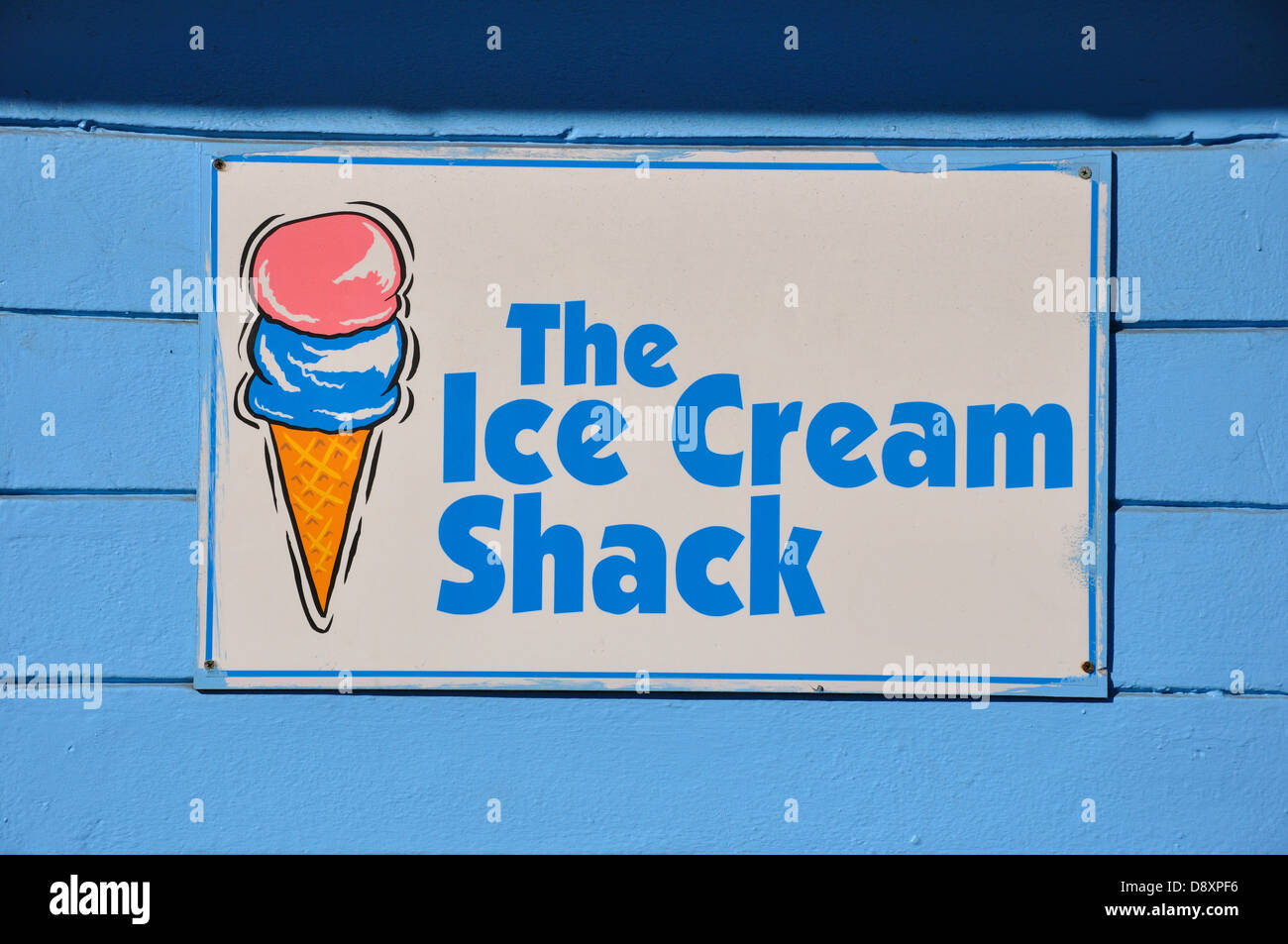 Ice cream shop sign Stock Photo - Alamy