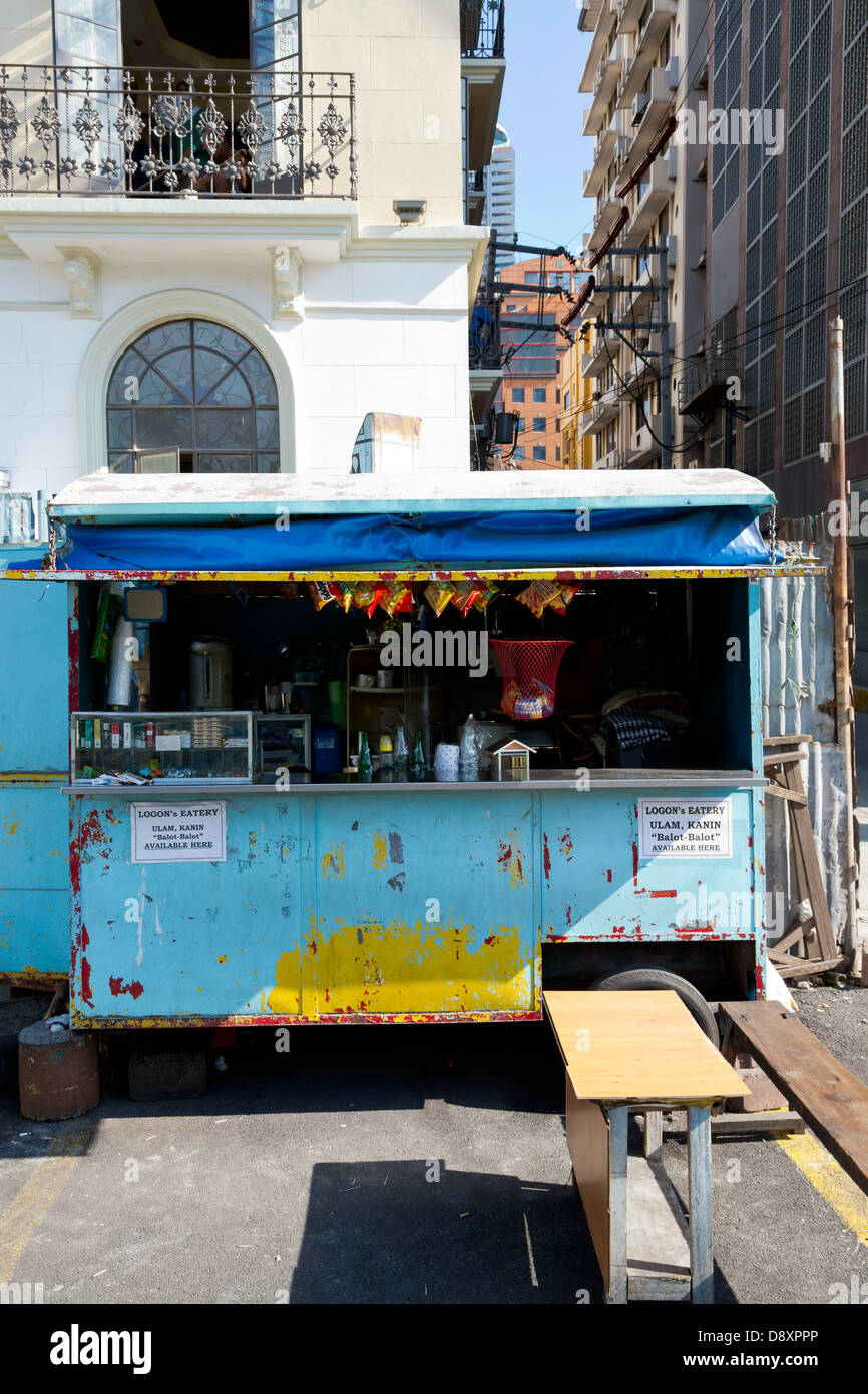 Blue Kiosk in Malate District in Manila, Philippines Stock Photo - Alamy