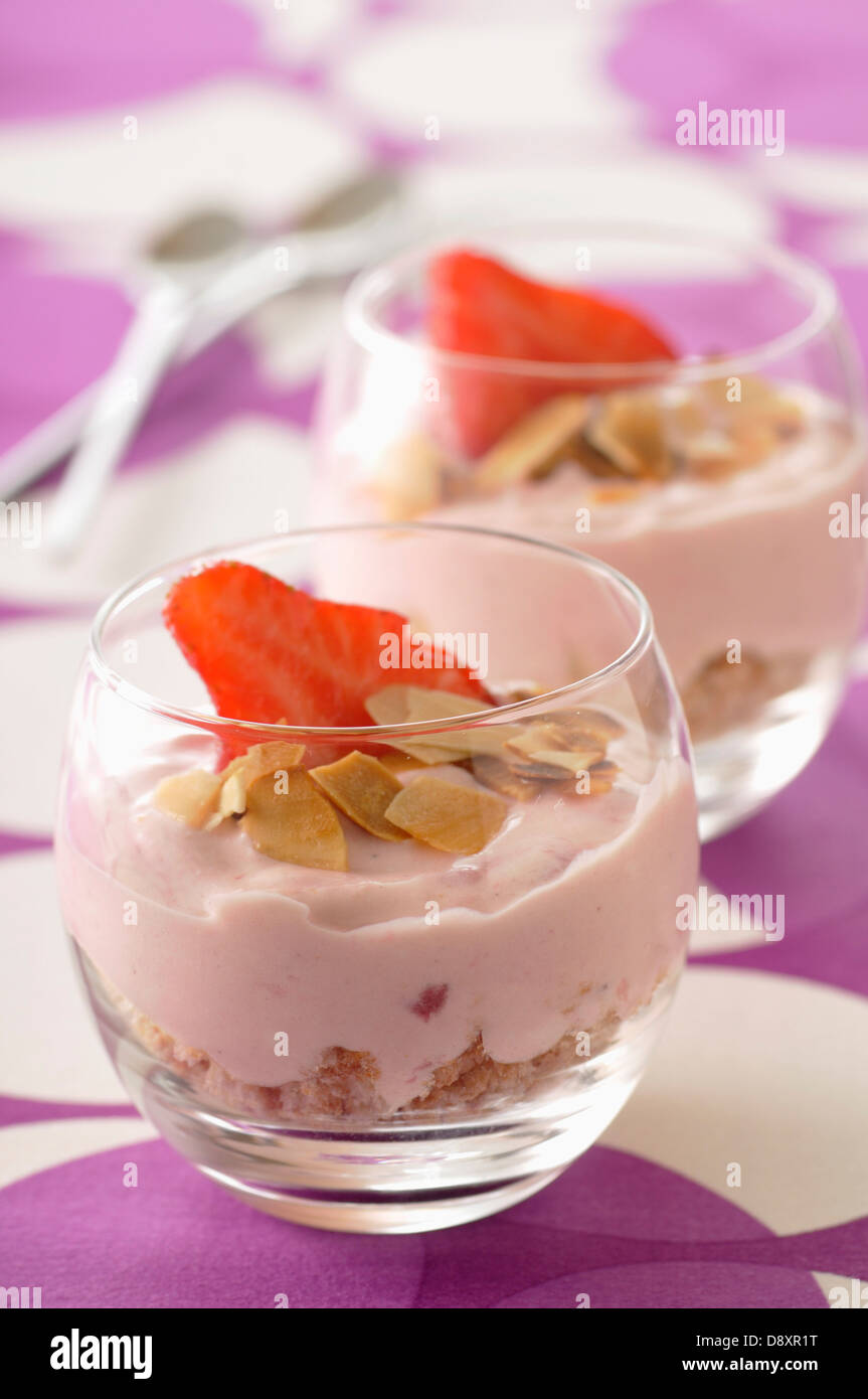 Strawberry Bavarian Verrines Stock Photo - Alamy