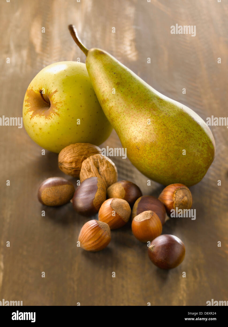 Pears and nuts Stock Photo - Alamy