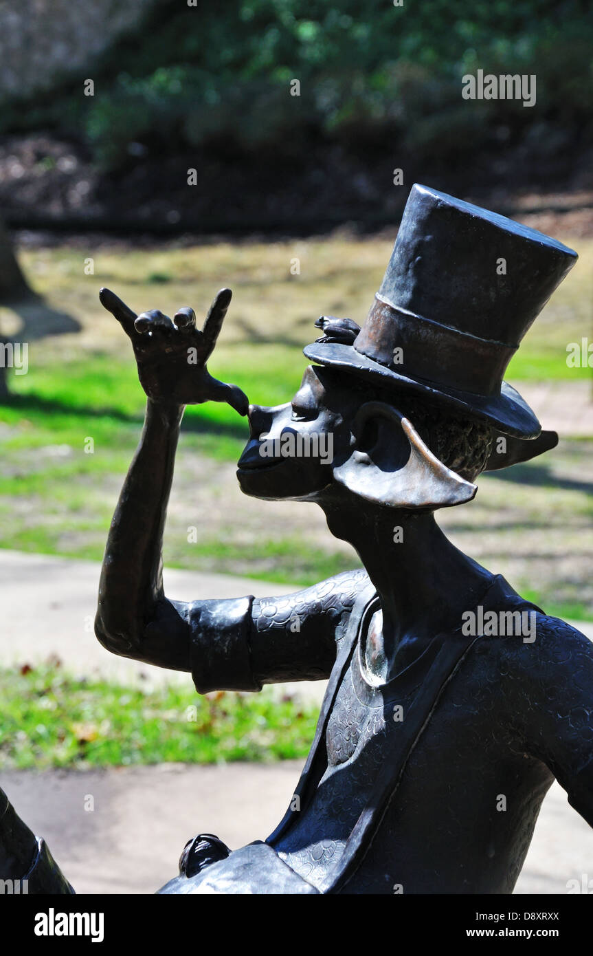 Sculpture of an elf in Highland Park, Dallas, Texas, USA Stock Photo ...