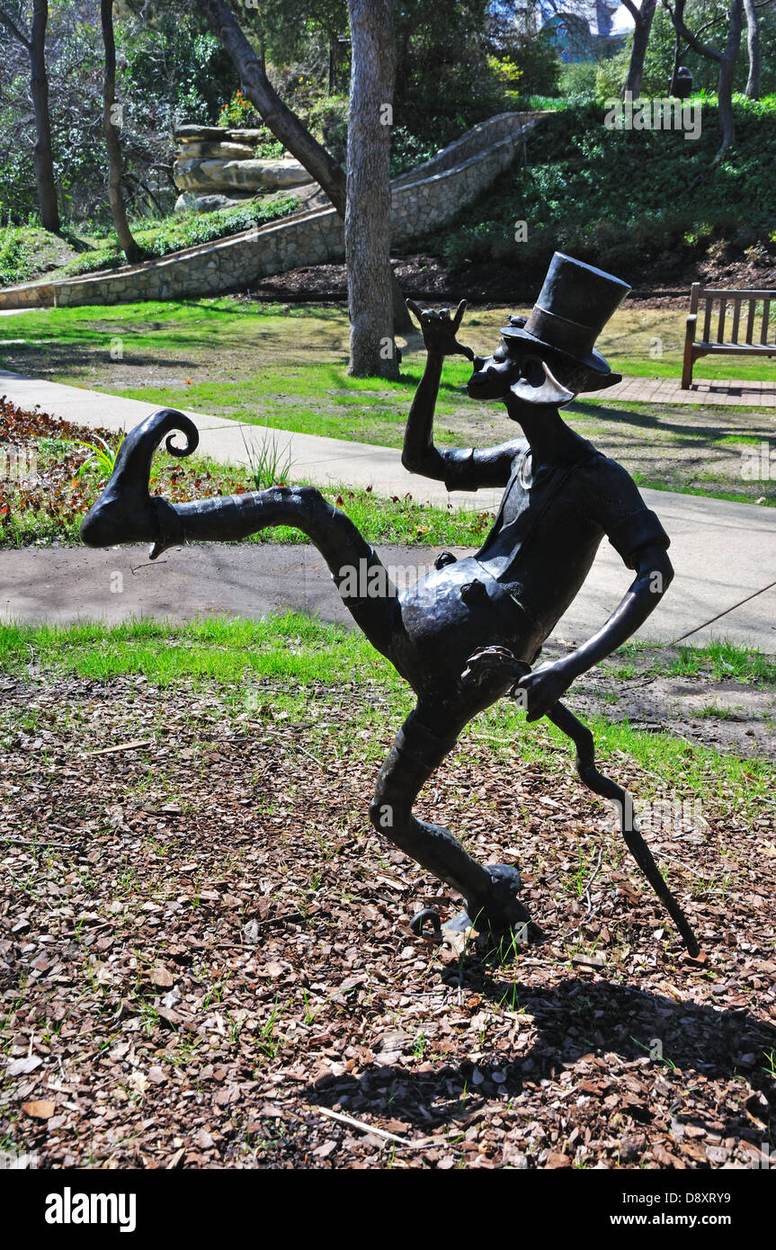 Sculpture of an elf in Highland Park, Dallas, Texas, USA Stock Photo ...