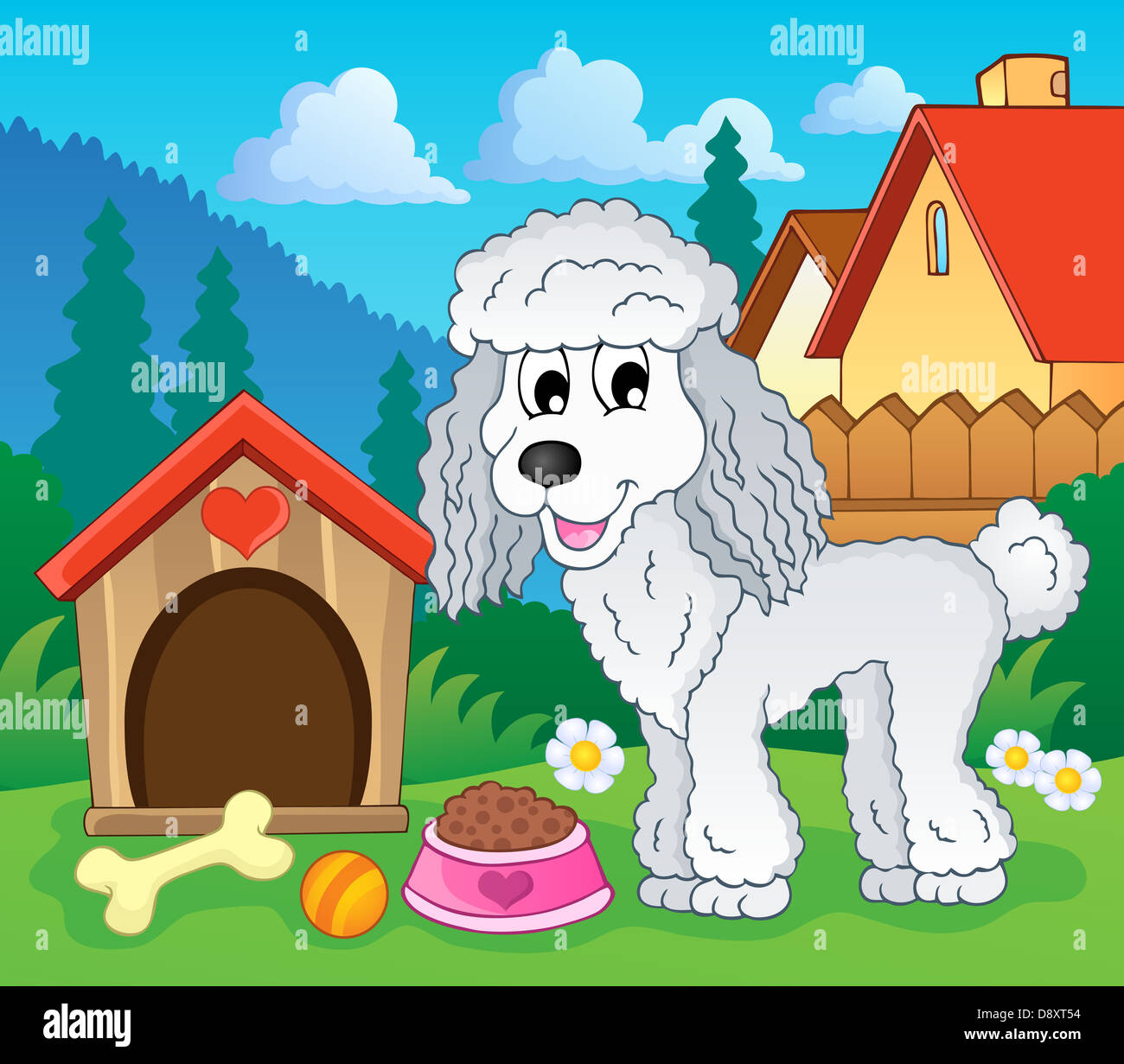 Image with dog topic 1 - picture illustration Stock Photo - Alamy