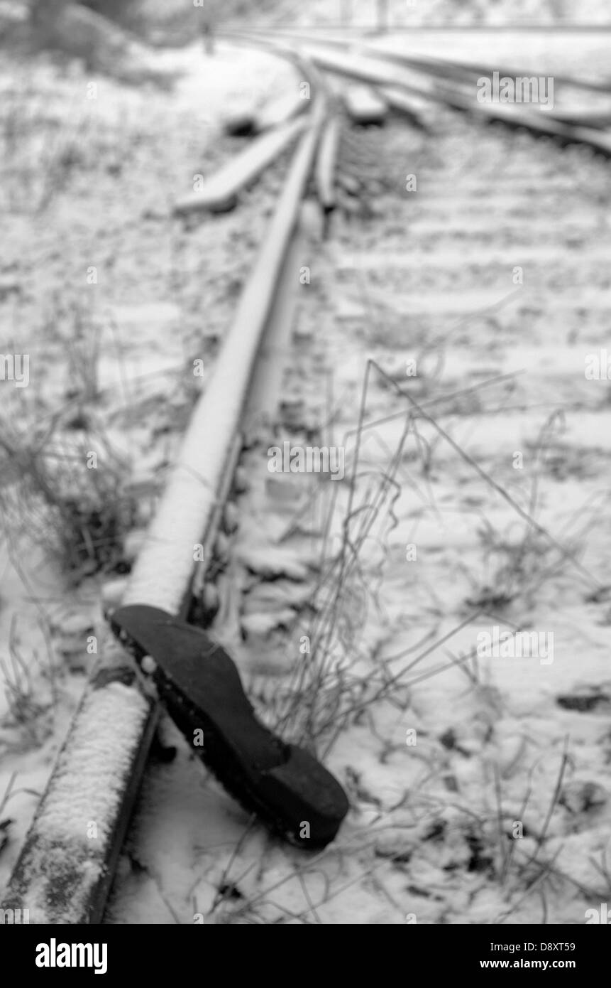 Shoe tracks on white hi-res stock photography and images - Alamy