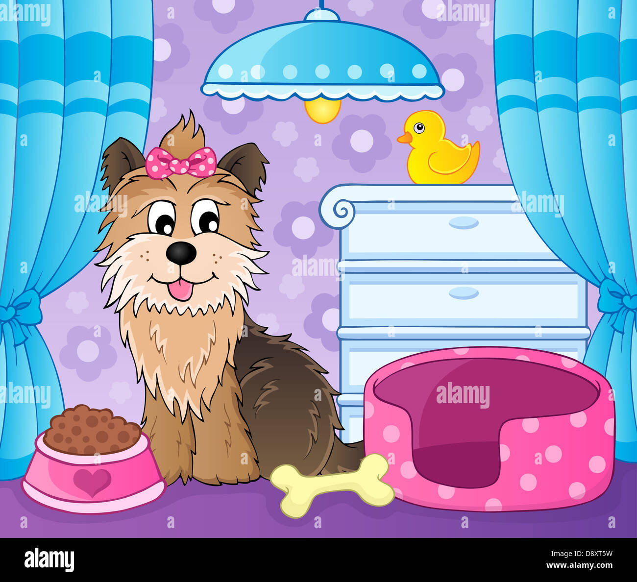 Image with dog topic 7 - picture illustration Stock Photo - Alamy