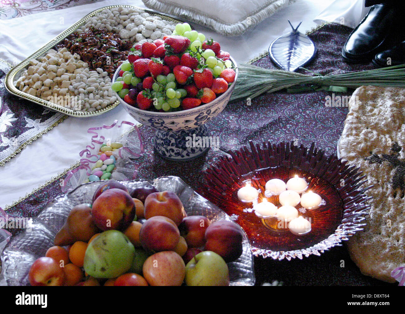 A refreshment table Stock Photo - Alamy