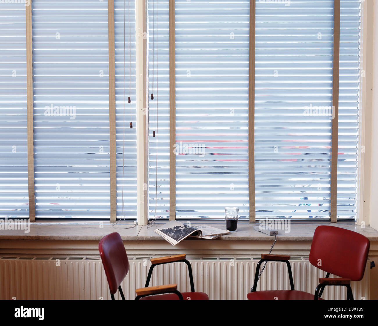 Two office chairs facing each other Stock Photo - Alamy