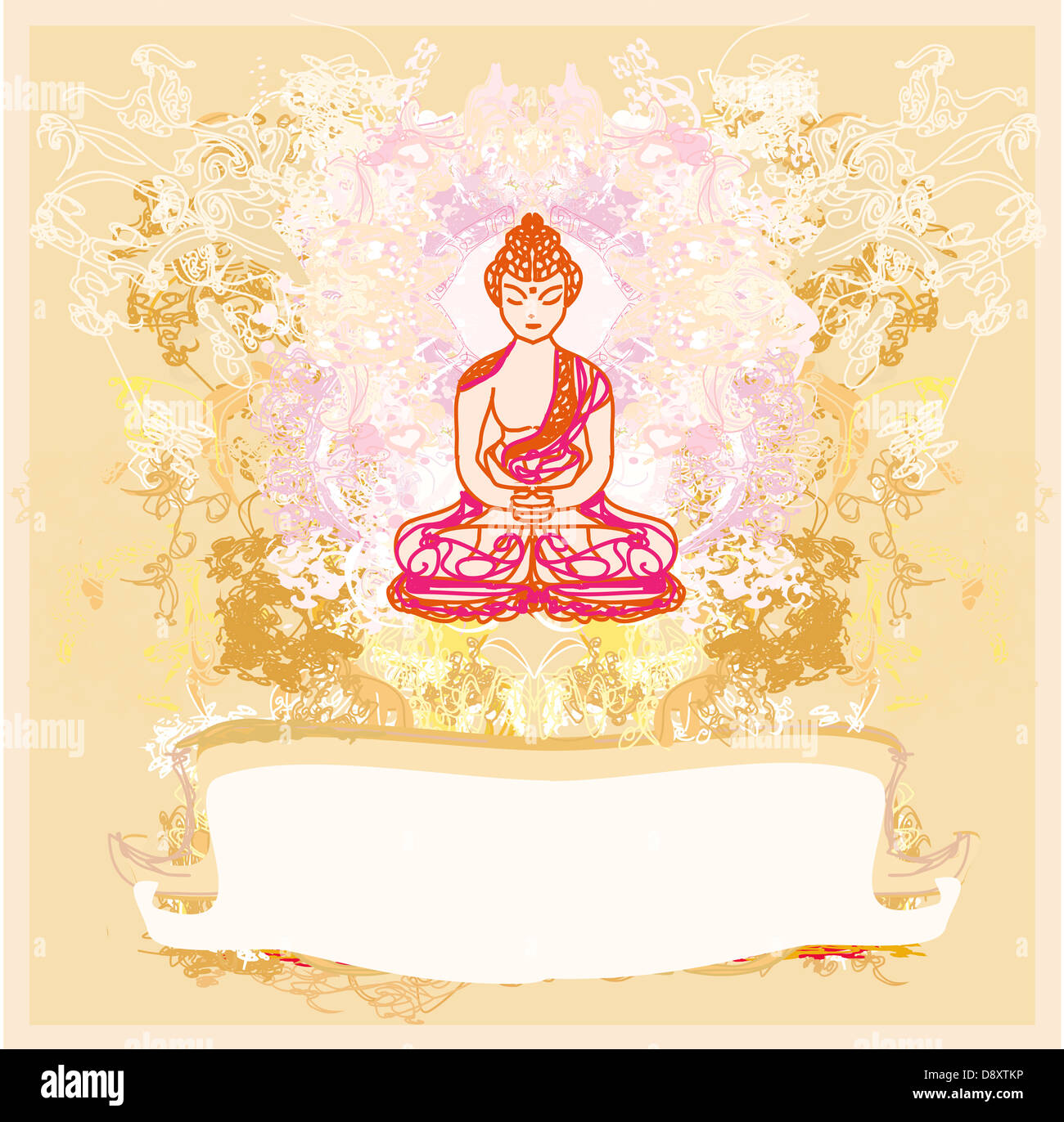 Vector of Chinese Traditional Artistic Buddhism Pattern Stock Photo - Alamy