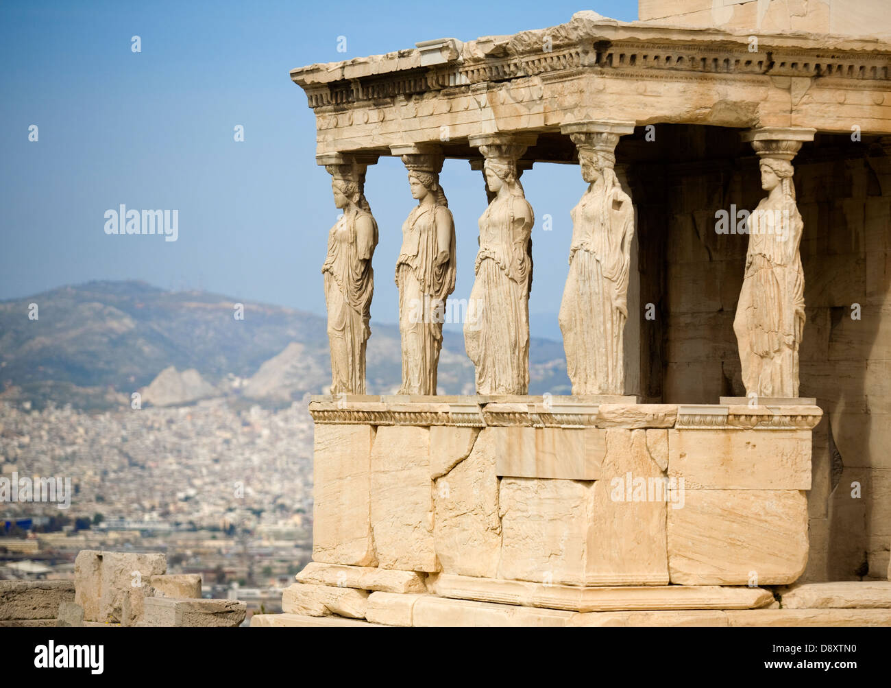 The Caryatid porch of Erechtheion, Acropolis, Athens, Greece, Europe ...