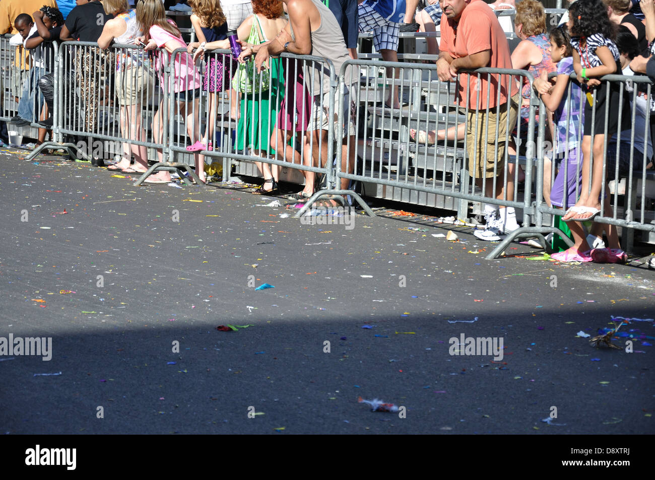 Dirty street after New Year's Junkanoo parade, Nassau, Bahamas Stock ...