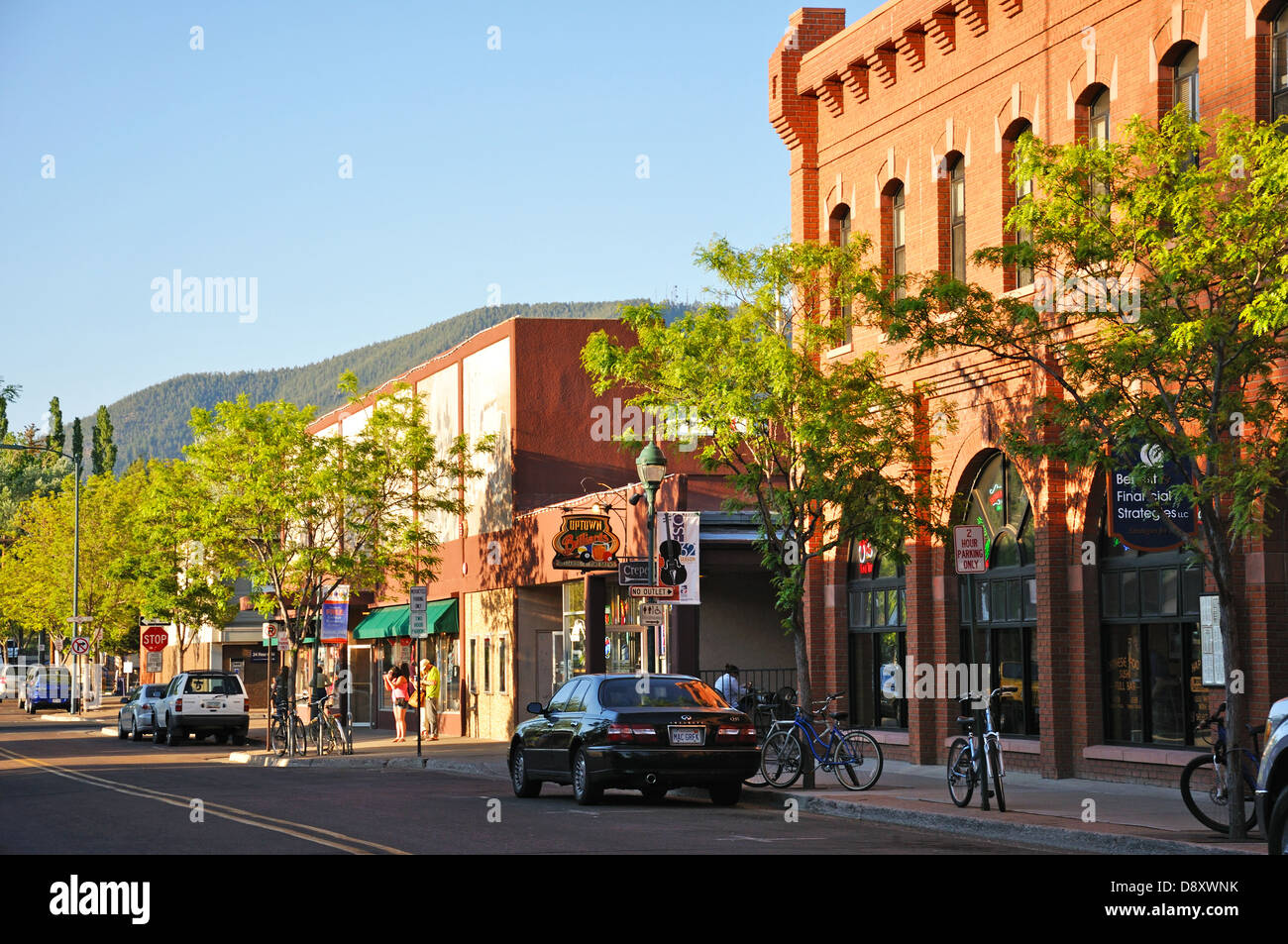 Street in Flagstaff, Arizona Stock Photo - Alamy