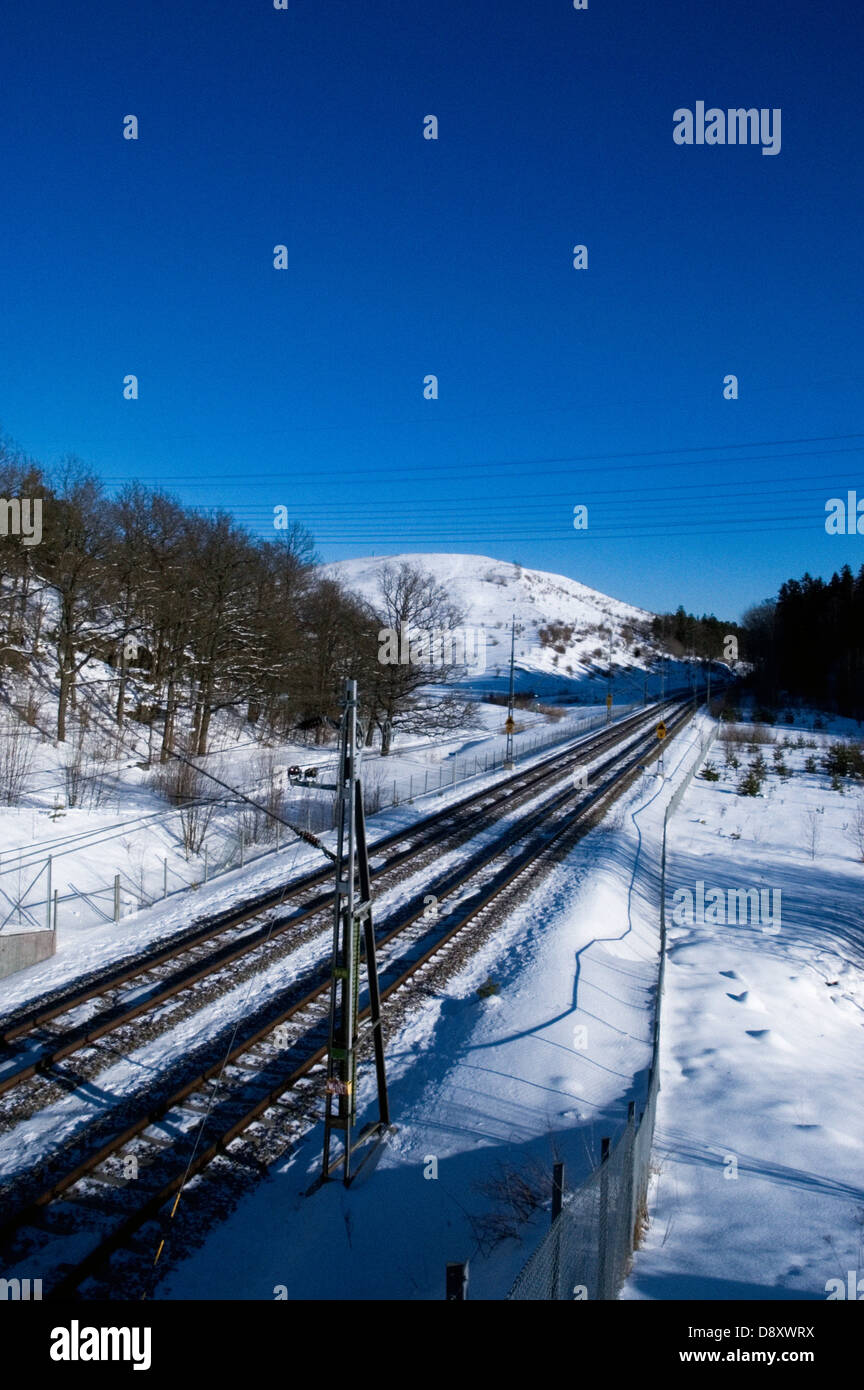 Stockholm snow train track hi-res stock photography and images - Alamy