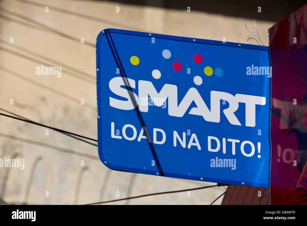 Advertising Sign in Makati City in metro Manila, Philippines Stock ...