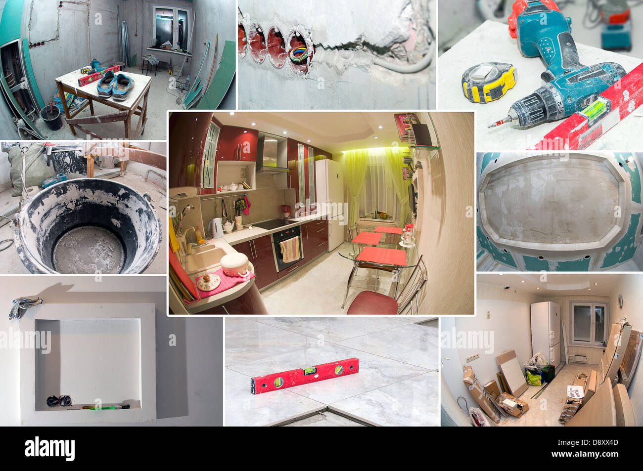 Collage modern interior design hi-res stock photography and images - Alamy