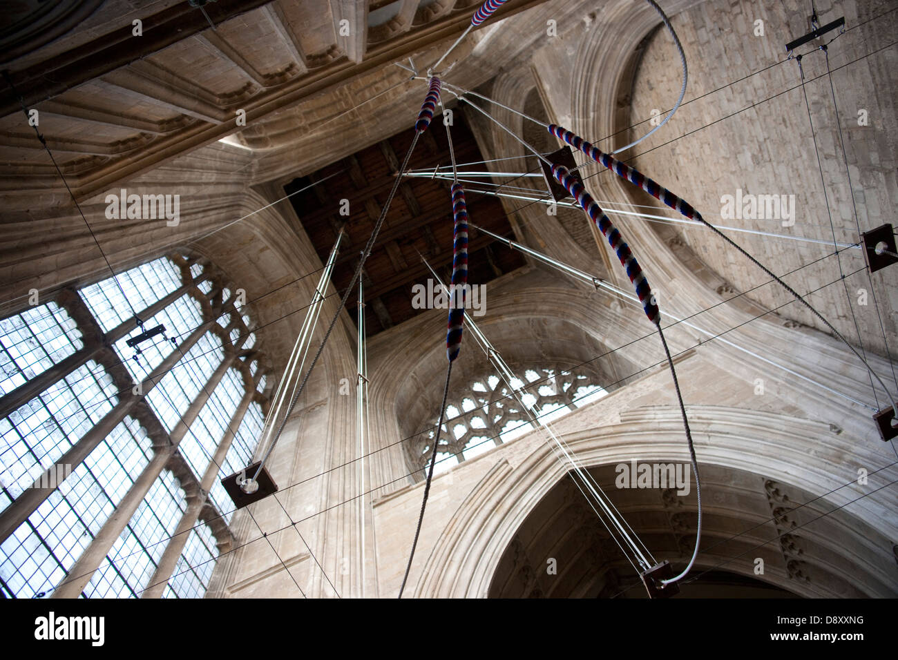 Bell Ringing Ropes Tower Crowland Abbey Stock Photo - Alamy