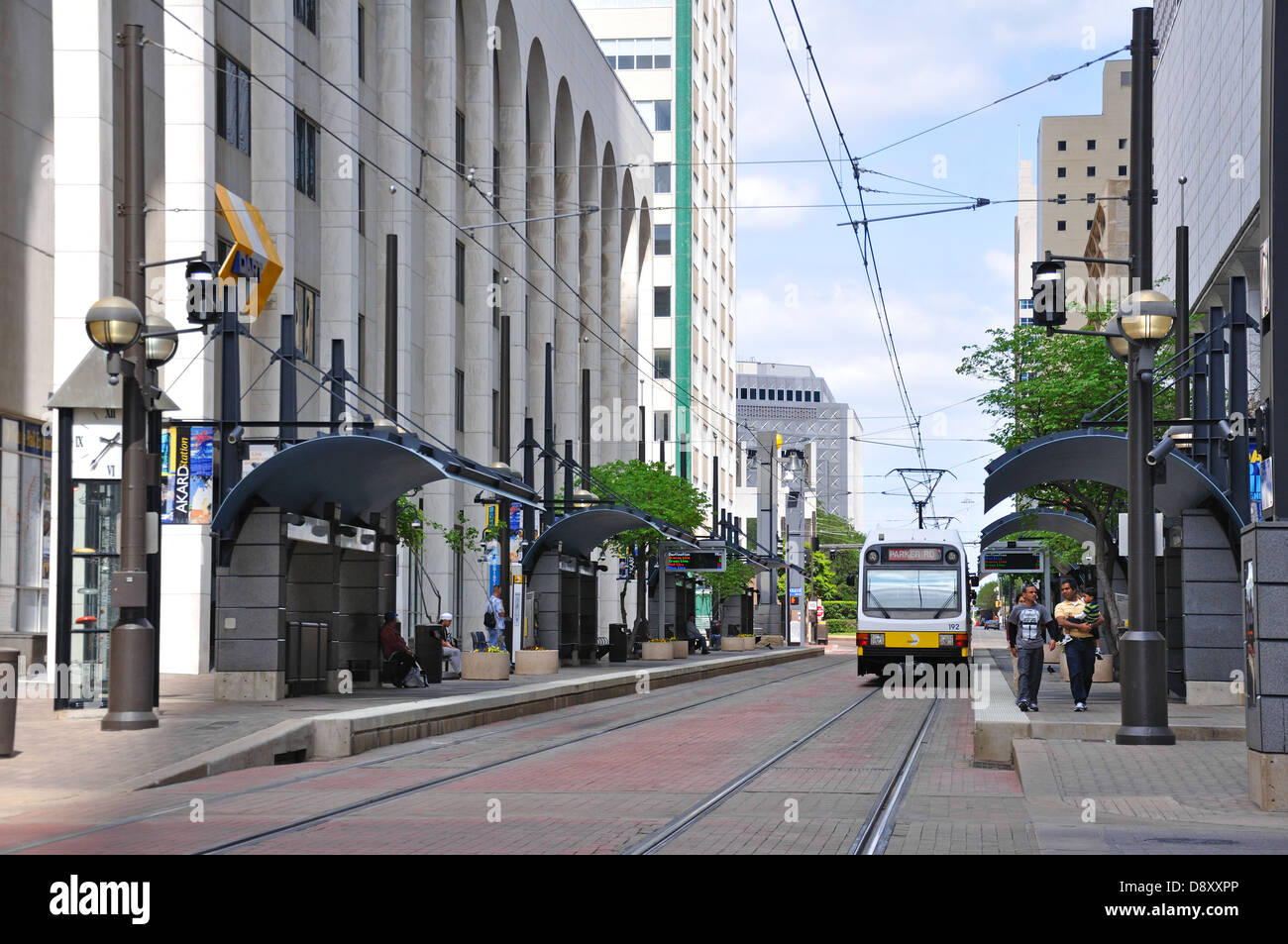 Dallas Area Rapid Transit (DART) tram in Dallas, Texas, USA Stock Photo ...