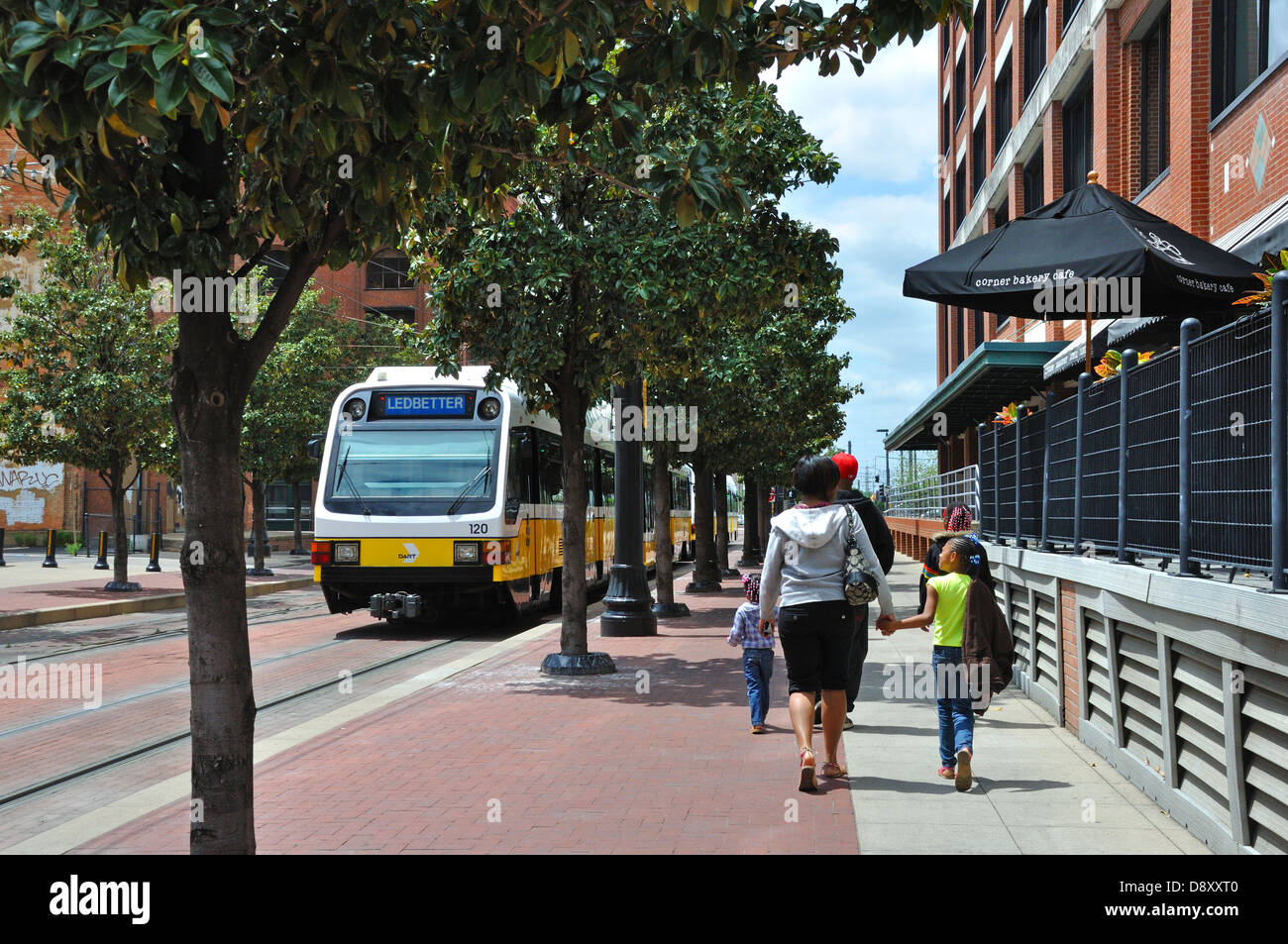 Dallas Area Rapid Transit (DART) tram in Dallas, Texas, USA Stock Photo ...