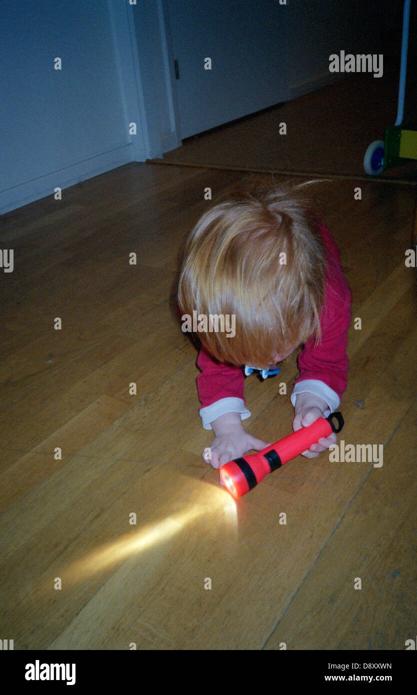 A little child with a torch, Sweden Stock Photo - Alamy