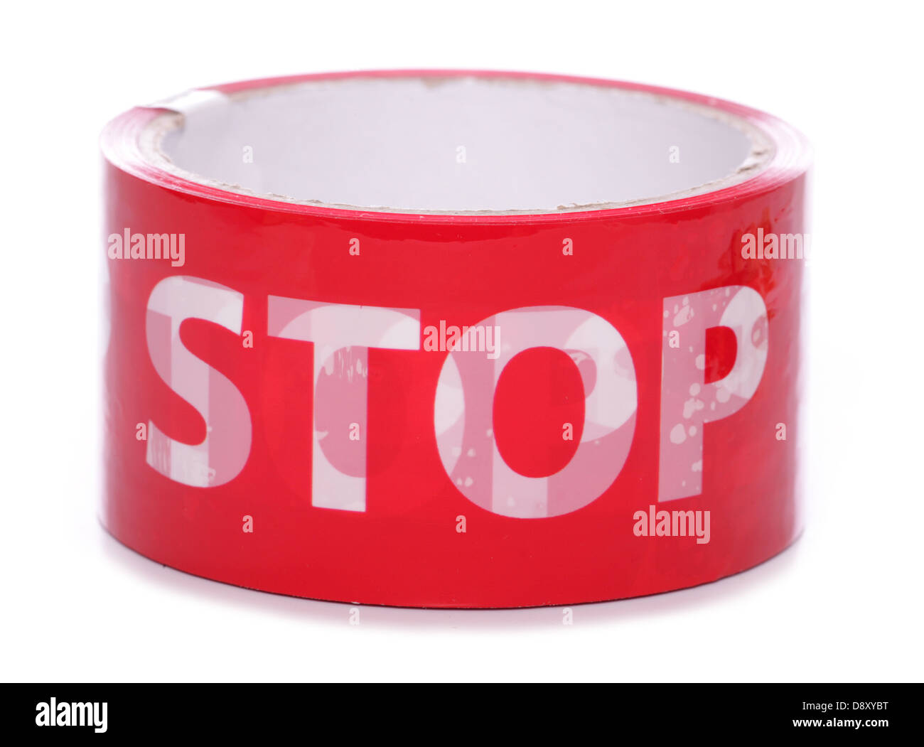 red stop tape studio cutout Stock Photo - Alamy